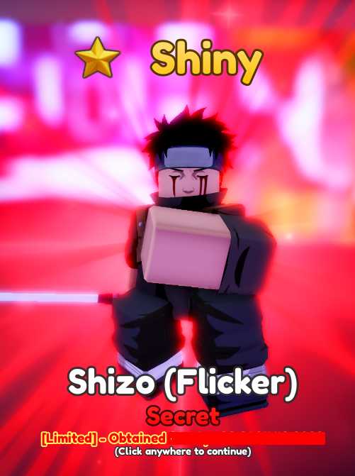 Shizo (Flicker) Shisui Shisu Evo - Anime Adventures AA