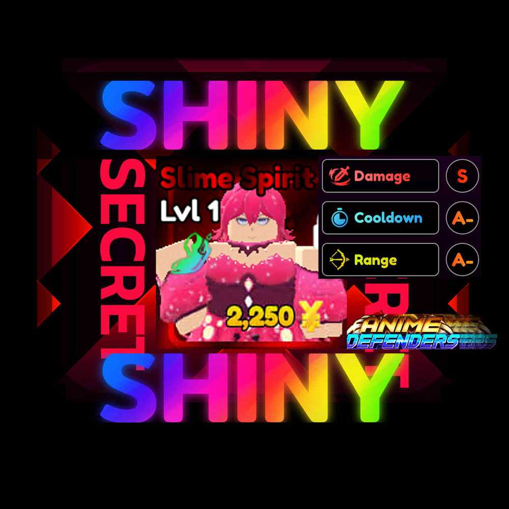 ShinySecret Slime Spirit unevo l Roblox Anime Defenders S/A-/A-