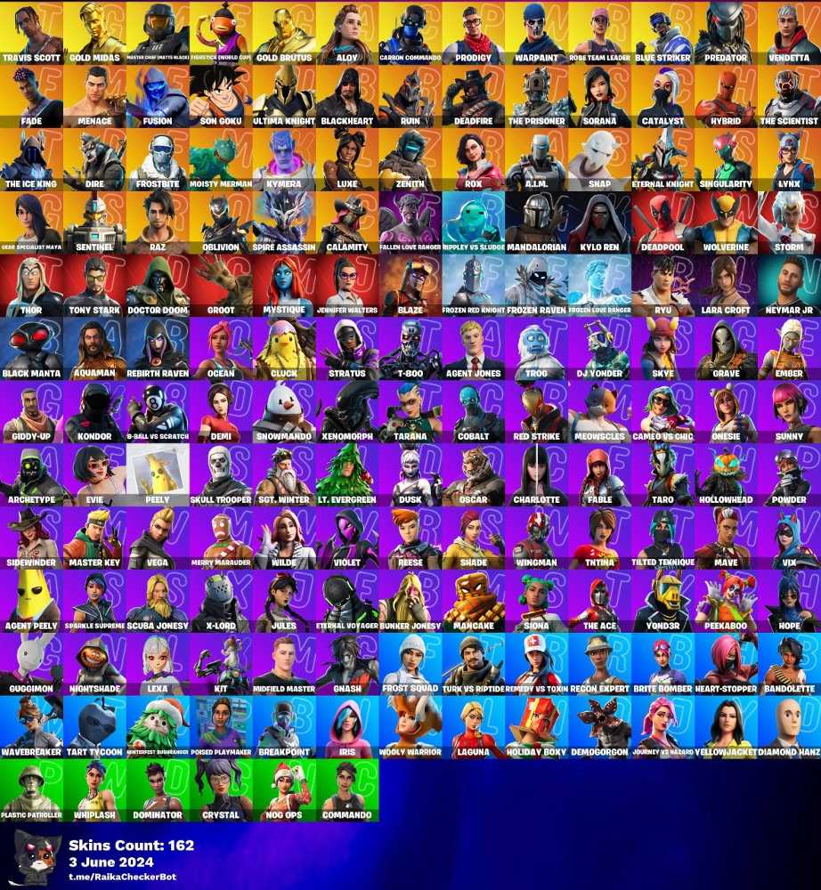 100% [Instant] 162 Skins | Travis Scott, Gold Midas, Master Chief ...