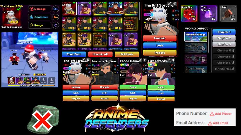 ID.075 Anime Defenders New 1 Secret (GoJo) Secret The Rift Sorcerer ...