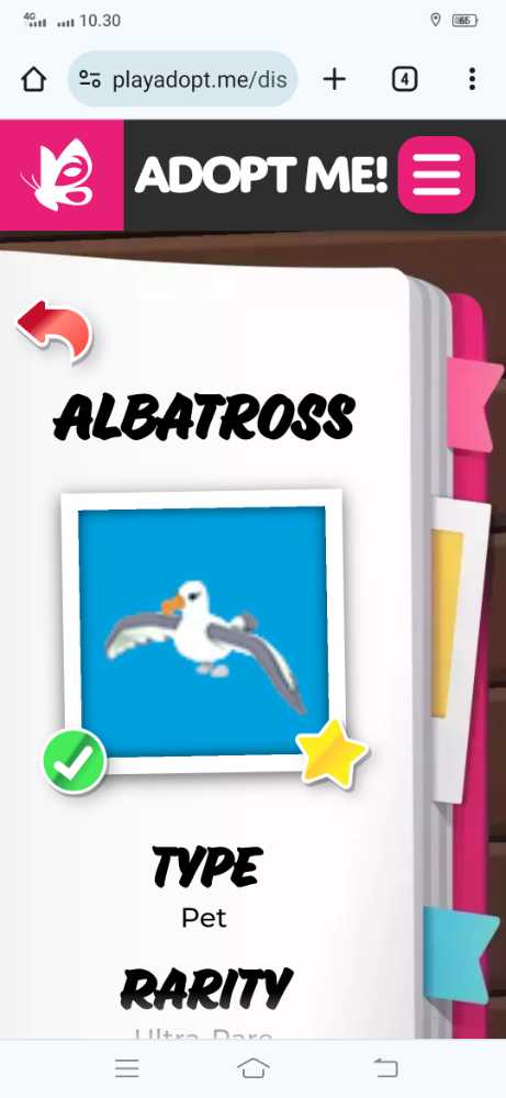 Albatross FR Adopt Me Pet Roblox