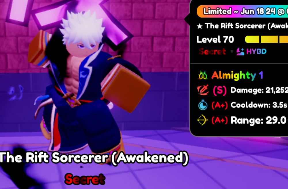 Almighty Rift Sorcerer EvoSA+A+Anime Defenders AD