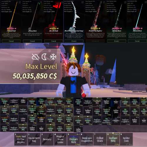 Fisch: Level 750 Max- 50m C$ - Rod of the Forgotten Fang, No-Life Rod ...