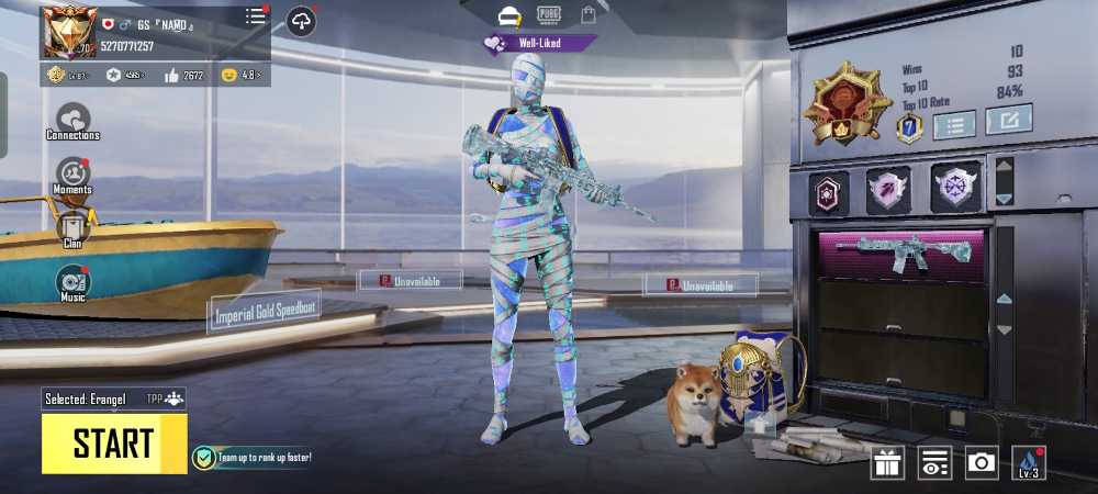 LV 70 M416 GLACIER LV 7 MUMMY BLUE MUMMY WHITE SET 140 RP M17 M18 M19 ...