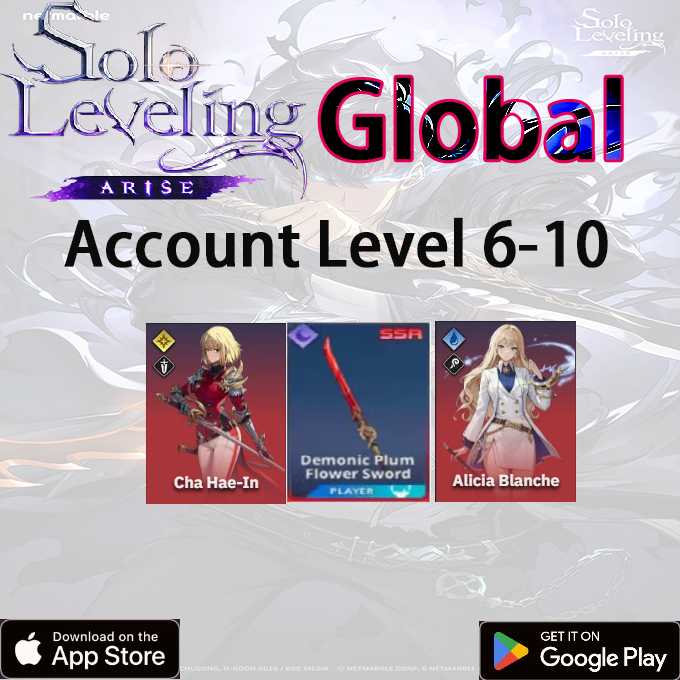 X1[Global] Cha Hae-In+Demonic Plum Flower Sword+Alicia Blanche+[Account level 6-10 ] +Part of ...