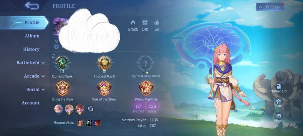 125 Skins. Gojo Satoru. Low Match. BTC Kagura. Chou Champion. M4+M5. 6 ...