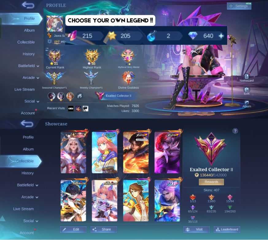 407 SKINS | LUNOX LEGEND + 215 MAGIC CORE + NATALIA COLLECTOR + 3 KOF ...