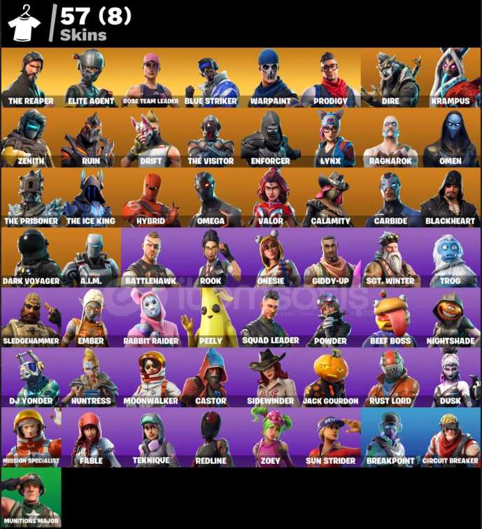 [PC\PSN\XBOX] [FN PREMIUM DEAL] | 57 SKINS | OG STW | JOHN WICK | OMEGA ...