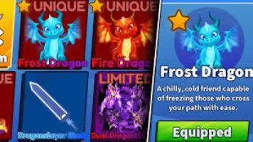 Frost Dragon Shoulder Pet - Blade Ball Roblox