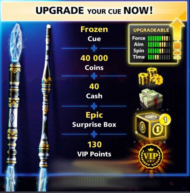Frozen Cue + 40 Cash + 1 Surprise Epic Box + VIP Points - [ In Your ...