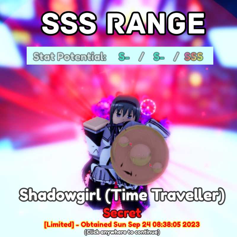 A290Shadowgirl / Homura Evo S-/S-/SSS RANGE - Anime Adventures ...