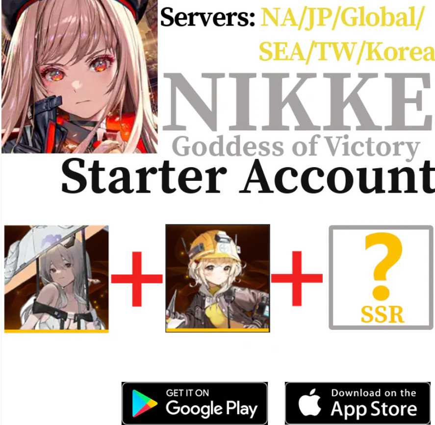 ALL SERVERS | Scarlet + Liter + SSR GODDESS OF VICTORY: NIKKE Starter Account