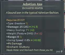 Adretian Axe Gluttony | Deepwoken