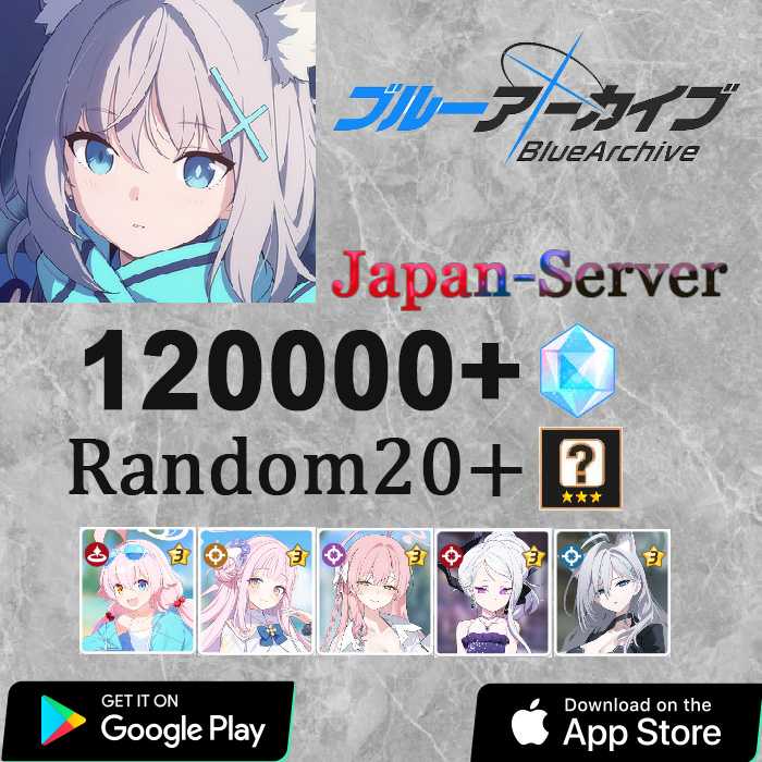 【JP】L 120000 Pyroxene + random 20-25 three-star heroes+[includes ...