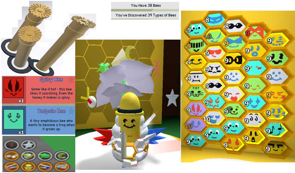 [SALE] Bee Swarm Simulator | 38 Bees | 8 Event Bees | 2 Mythic Bees ...