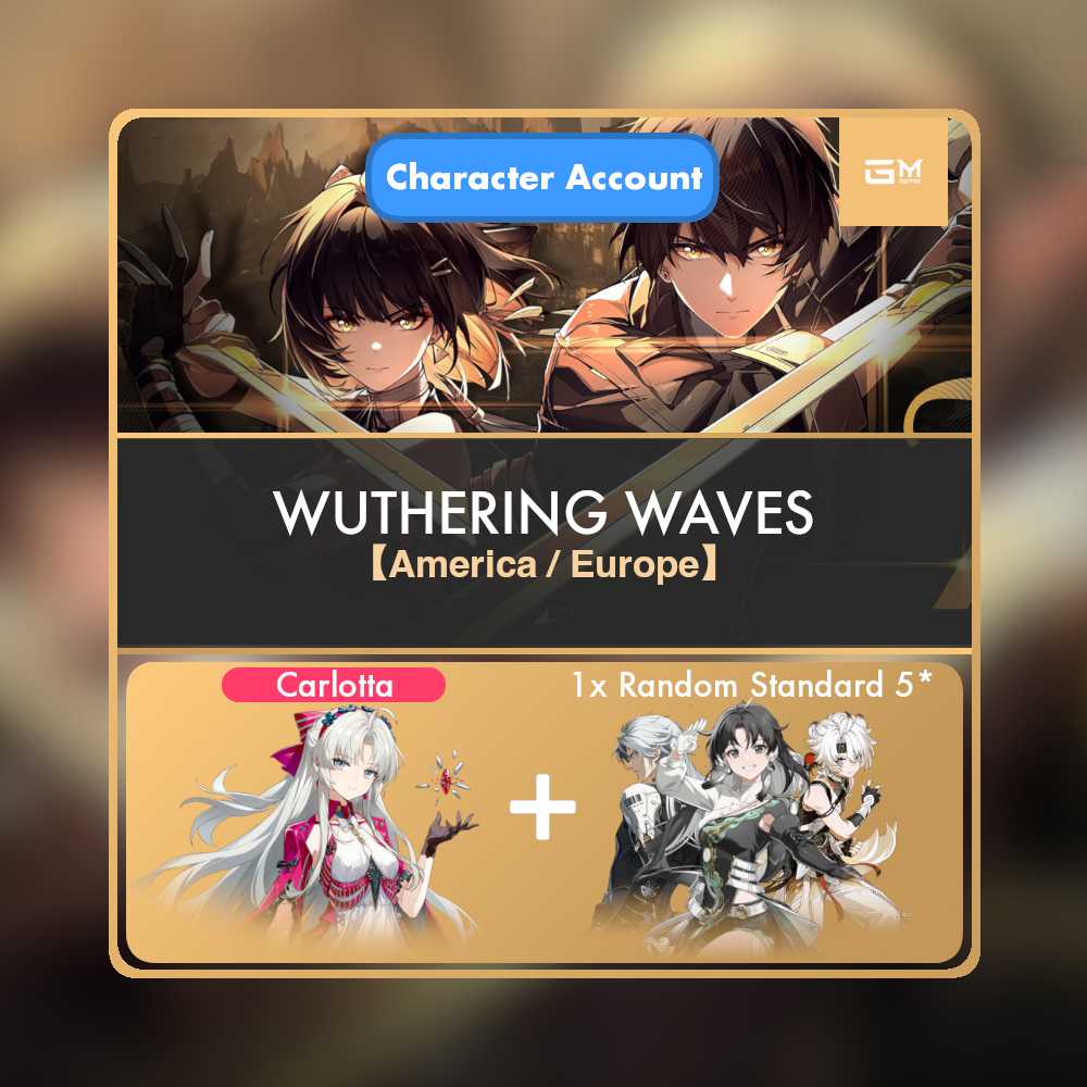 Europe | Wuthering Waves Character Account | Carlotta + 1x Random 5 ...