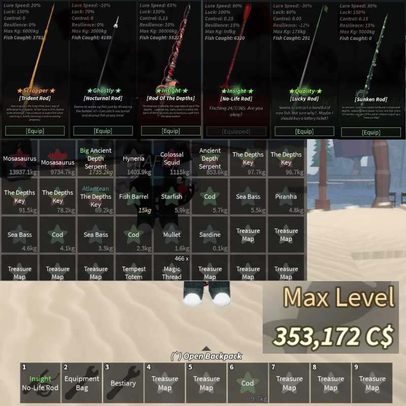 ID110Fisch: Level 750 Max - No-Life Rod , Rod of the Depths,Trident Rod ...