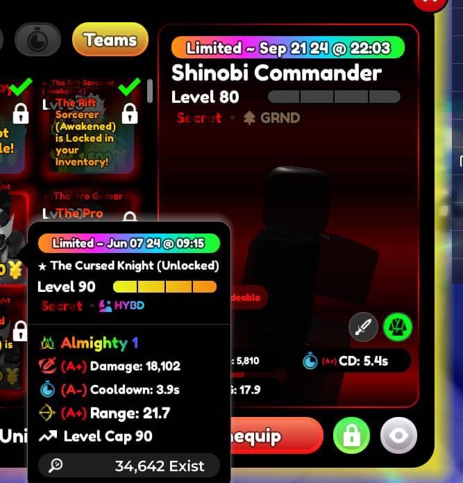 [INSTANT DELIVERY] ALMIGHTY SHINOBI COMANDER - [ANIME DEFENDER - ROBLOX]