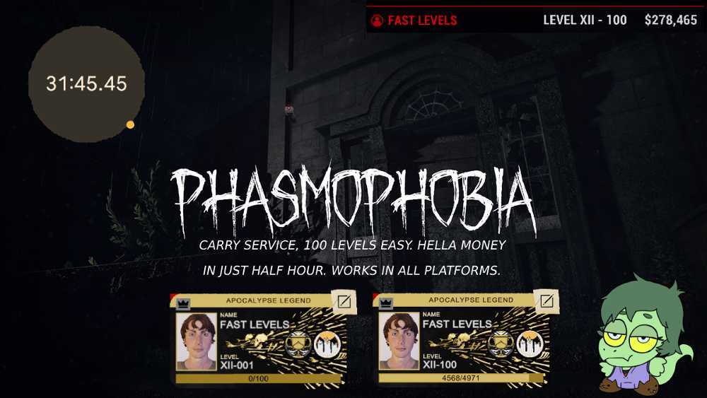 [PlayStation/Xbox] Phasmophobia Levels Carry Service: 2 Prestige's ...