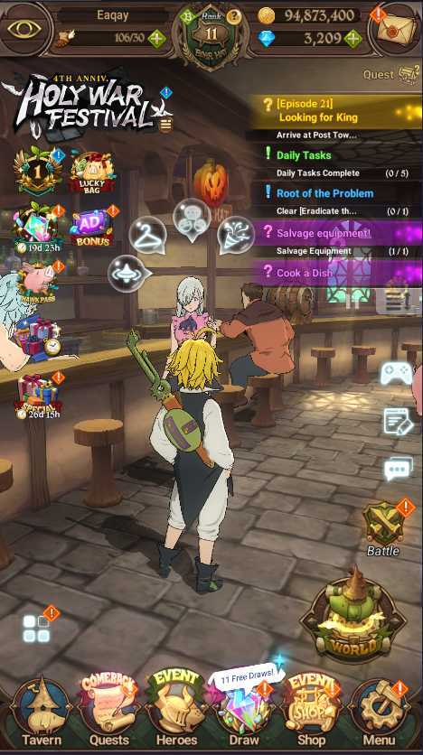 [7DS T34][Global] 3200+ Diamonds - UR The One Escanor - UR The Ten ...