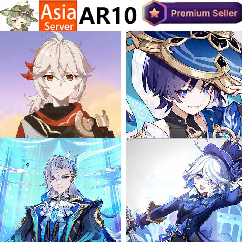 AR10[Asia】[Female]Neuvillette +Fulina+Kaedehara Kazuha+Wanderer/4 five ...