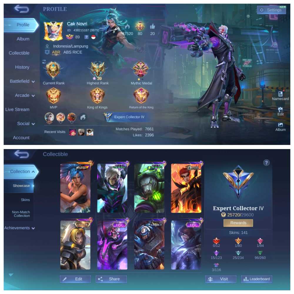 ML21 HERO MAX-2 SKINS 141 EMBLEM ALL MAX KOF KARINA,COLLECTOR NATALIA ...