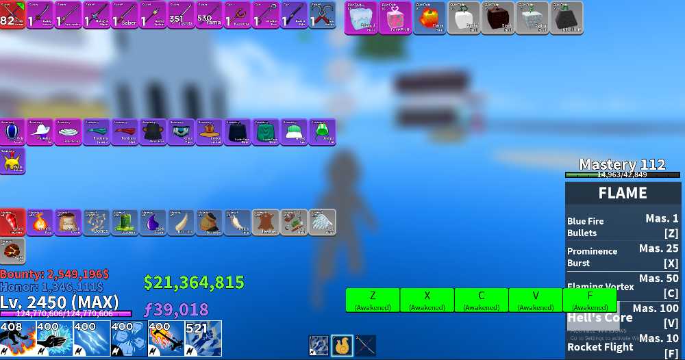 [Blox Fruits]Lvl 2450+GODHUMAN+CDK+fully awakened FLAME fruit lvl.1 ...