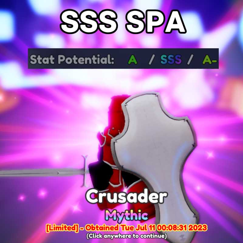 A179Crusader SSS SPA - Anime Adventures - Instant Delivery