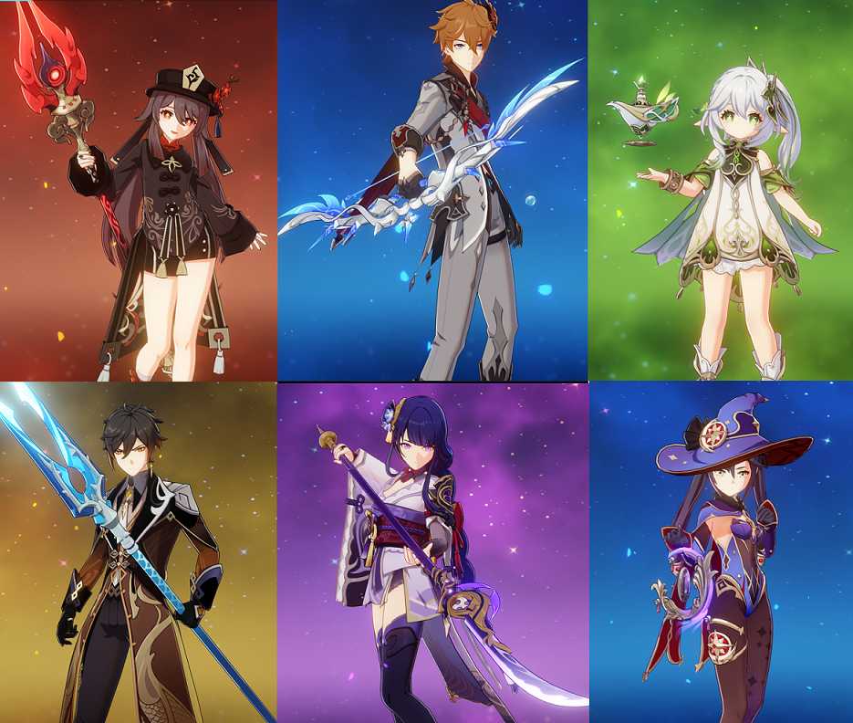 (Asia)16SSR Zhongli Raiden shogun engulfing Hutao Homa Nahida Floating ...