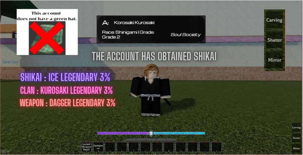 Soul reaper | Shikai Legendary ice | Clan Legendary Kurosaki | Grade 2 ...