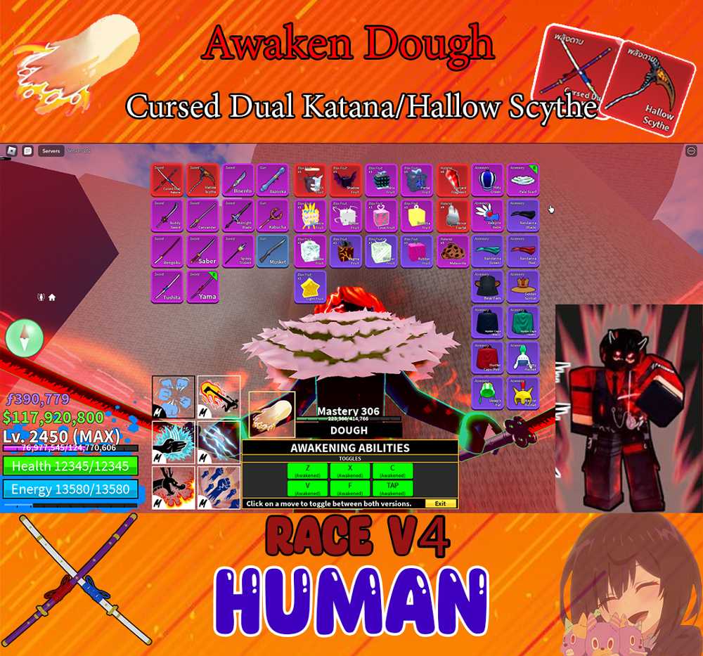 Race V4 | Human v4 | GodHuman | Cursed Dual Katana | Hallow scythe ...