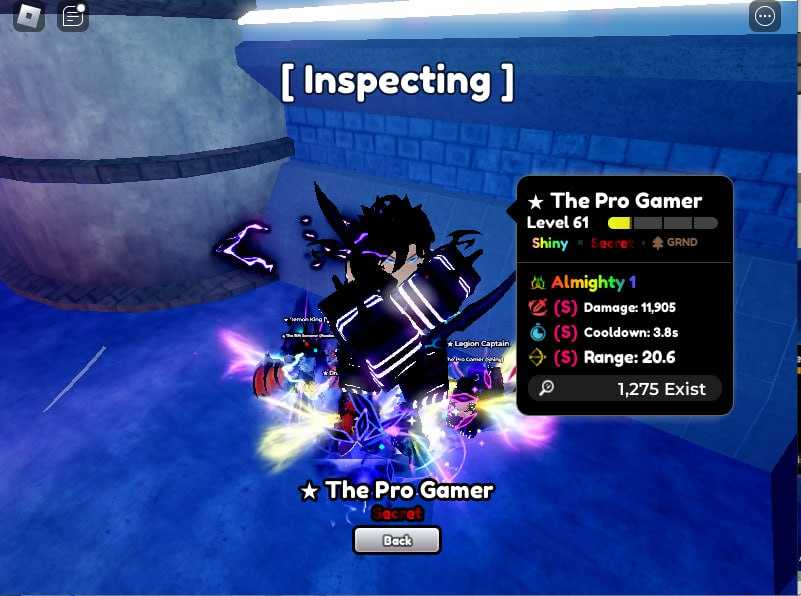 Anime Defenders - The Pro Gamer - Shiny - Almighty 1 - SSS