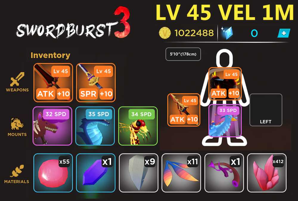 ️Swordburst 3 | Level 45 | Vel 1M | 3 swords [+10] | Aemor +10 ...