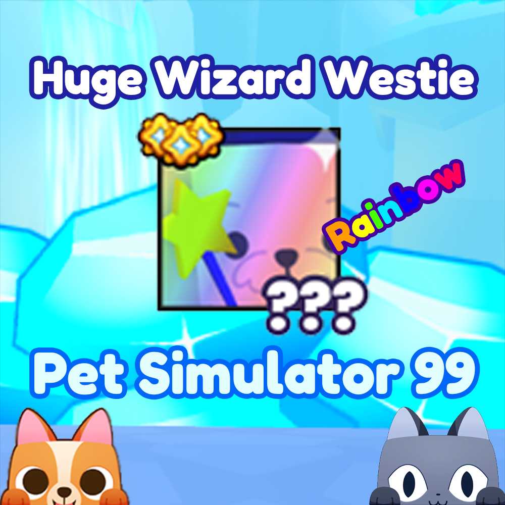 PS99 Rainbow Huge Wizard Westie | Roblox | Pet Simulator 99