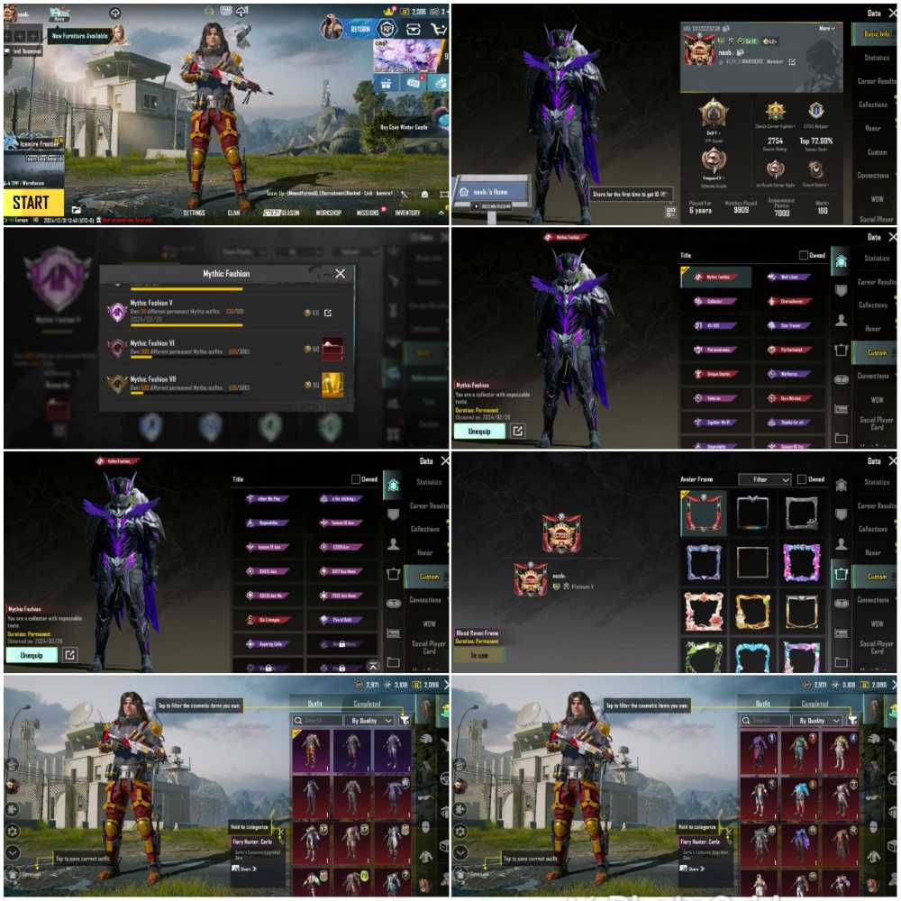 Mythic Fashion Title 56"Pan (KillMsg)M762 Lvl 3"Aug Lvl 3"Dbs Lvl 2"Lvl 78"S16 To M7Max"S2 Bunny ...