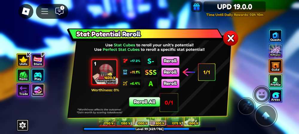 Homuru Shadowgirl Evolved SSS STATS RANDOM