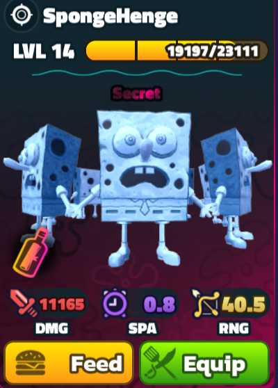 Spongebob TD Tower Defense | Secret SF ( Secret Formula ) SpongeHenge ...