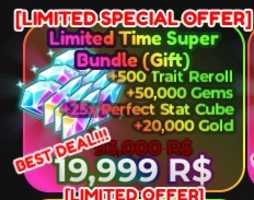 Limited Time Super Bundle 19999rs (Gift) ( x500 Trait Reroll +50,000 ...