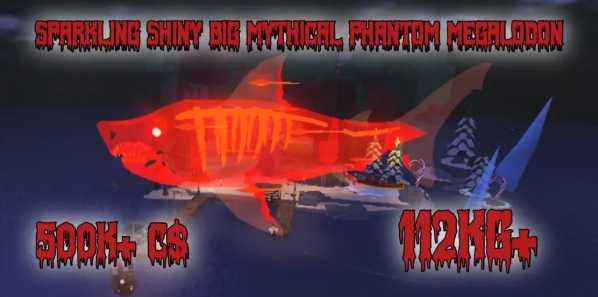Sparkling Shiny Big Mythical Phantom Megalodon | Fisch | Fast Delivery
