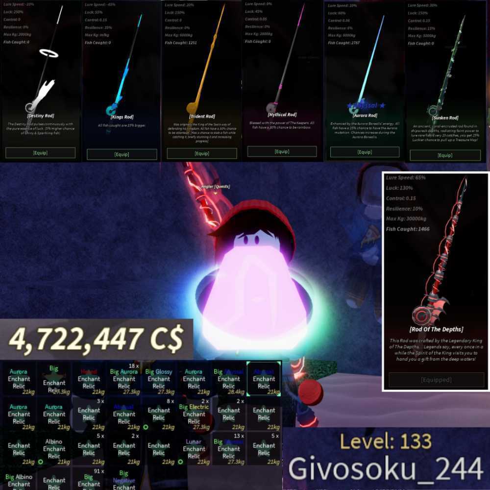 Rod Of The Depths | Trident Rod | Kings Rod | Aurora Rod | Destiny Rod ...