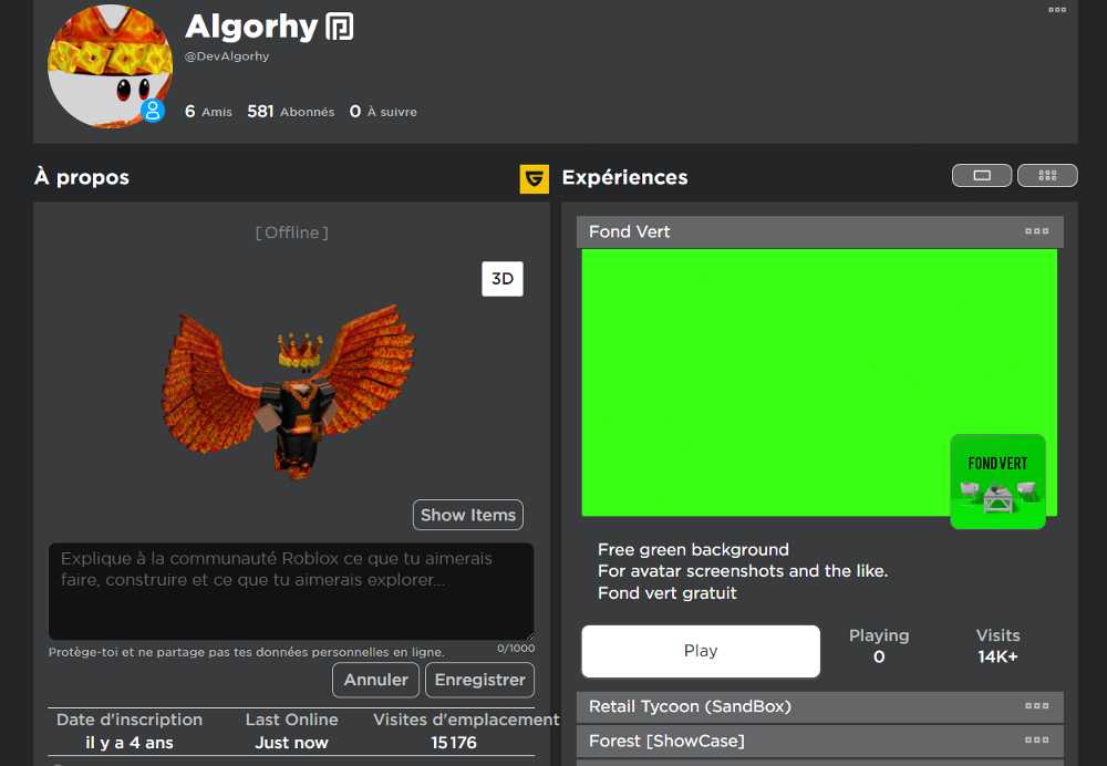 Roblox account where I put 20,000 dollars