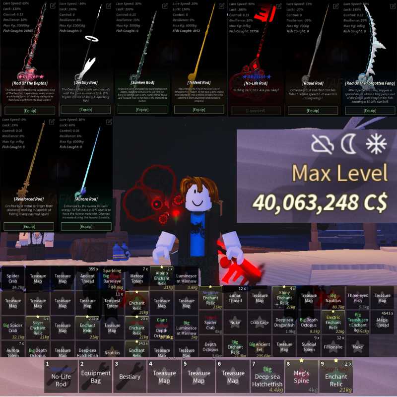 Fisch | Level 750 Max- 40m C$ | Rod of the Forgotten Fang , Rod of the ...