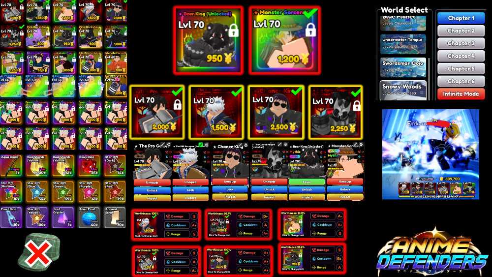 ID.081 Anime Defenders 4Secret 2Almighty 99000 27Mythic Secret EVO The ...