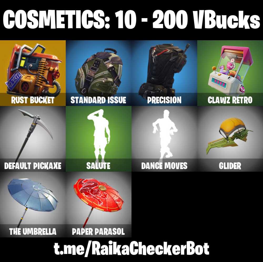 (PSN/XBOX/PC) 200 VB) 10 COSMETICS: RUST BUCKET / SALUTE / STANDARD ...