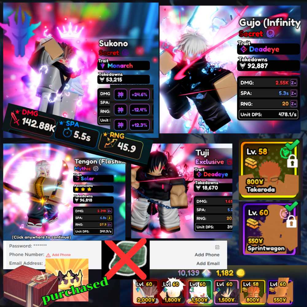 Anime Vanguard l SUKUNA(SECRET) MONARCHWITH ALL GODLY MAX 143K DAMAGE ...