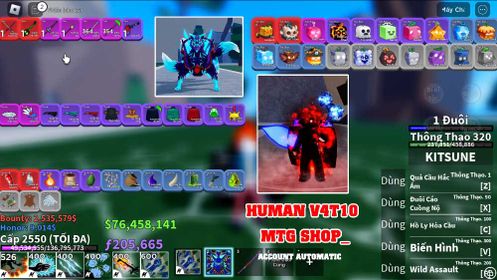 Auto account: Level 2550 | Eat Kitsune Full Skills | GOD - CDK - SGT ...