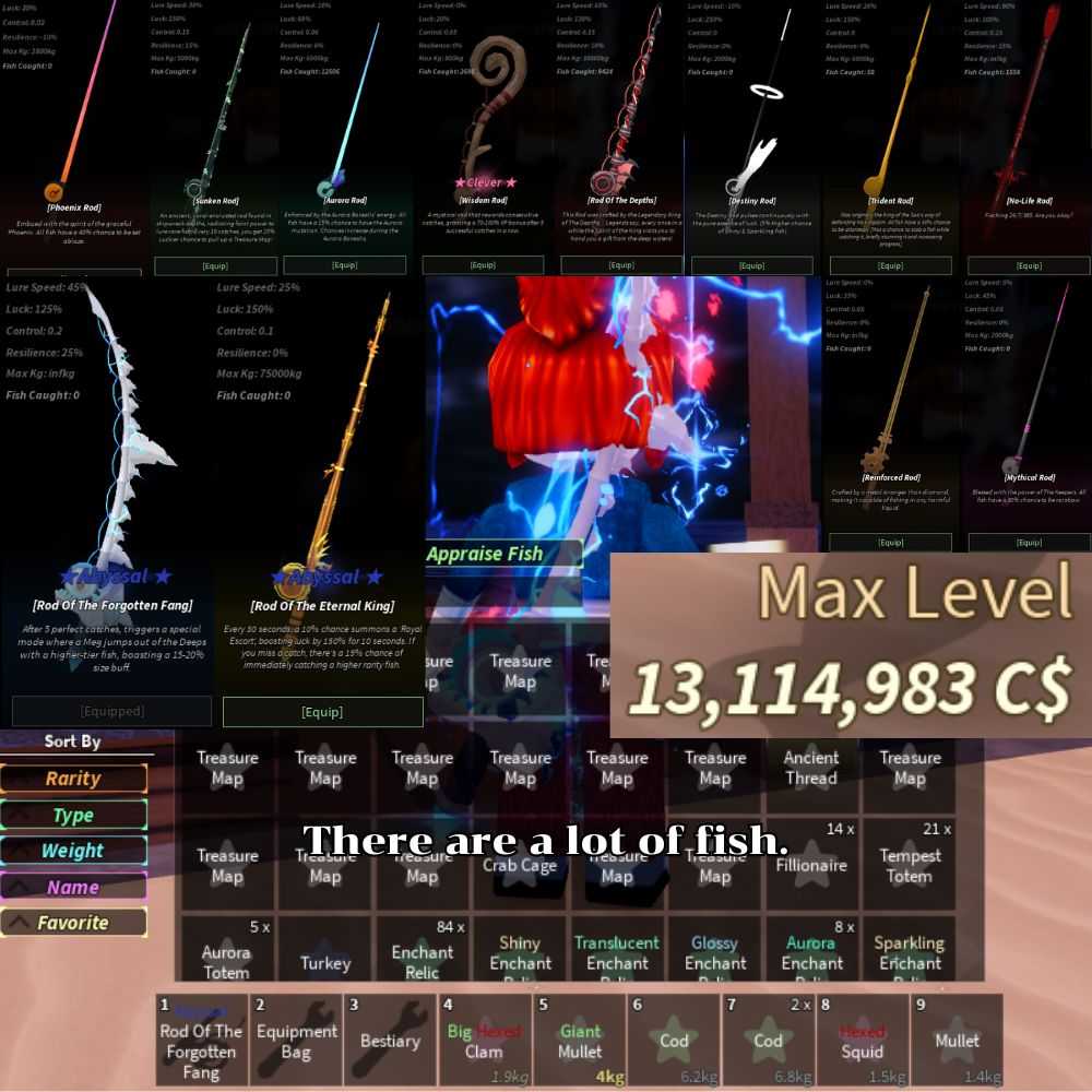 ID48Fisch:Lv750 Max. | 13M C$ | Rod of the Forgotten Fang Abyssal | Rod ...