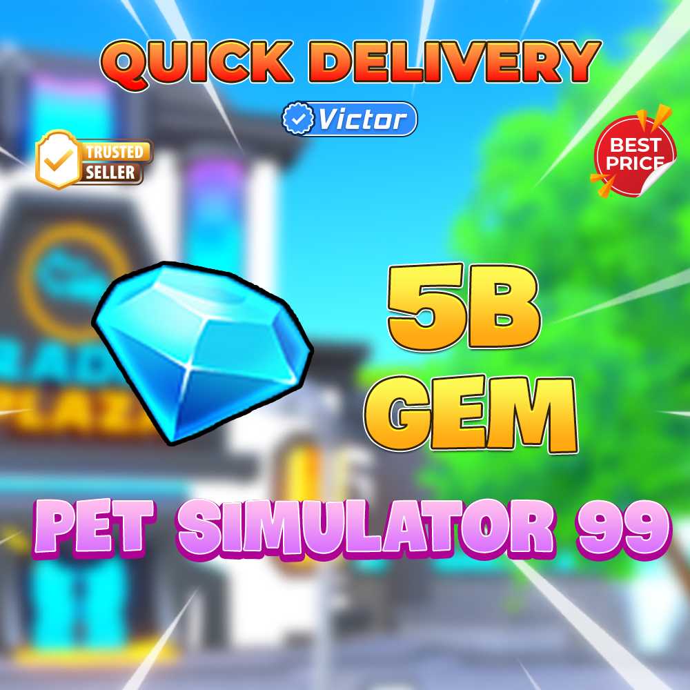 [CRAZY SALE] 5B Gems | Pet Simulator 99 | PS99 FASTEST