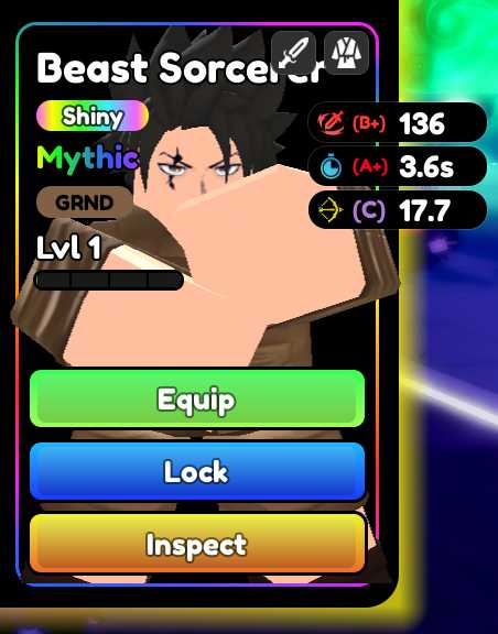 shiny unevolved beast sorcerer