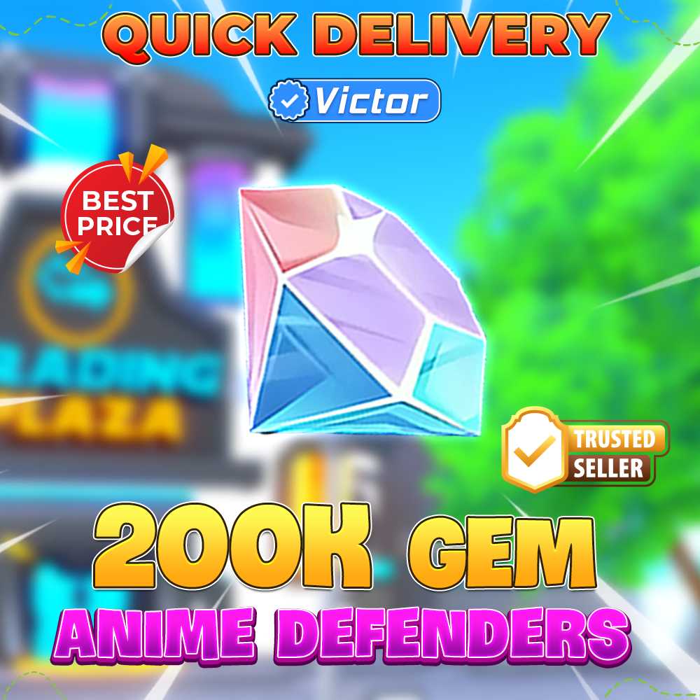 [LOWEST] 200K Gem Anime Defenders TAX COVERED
